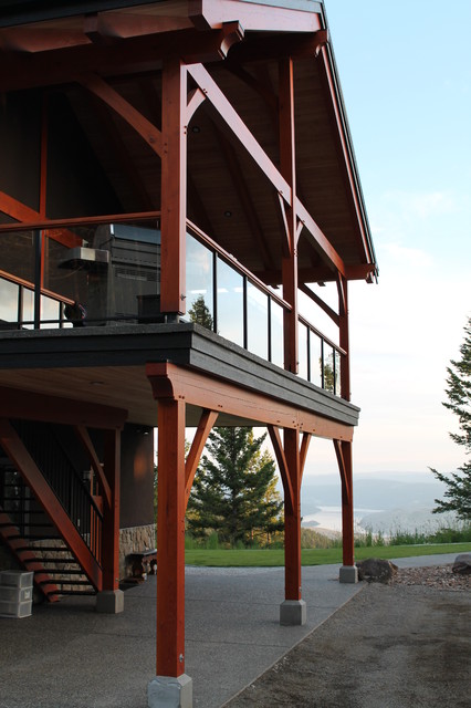 Mountain top Timber Frame - Traditional - Veranda - Vancouver - by ...