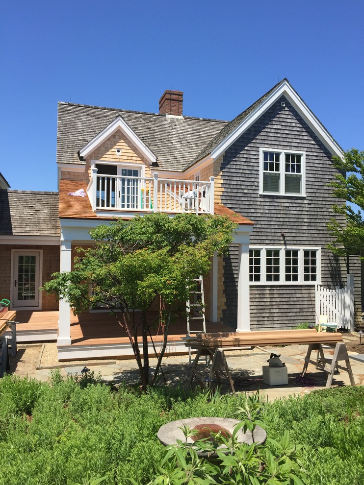 Nantucket first and second floor porch and decks - Traditional - Porch ...