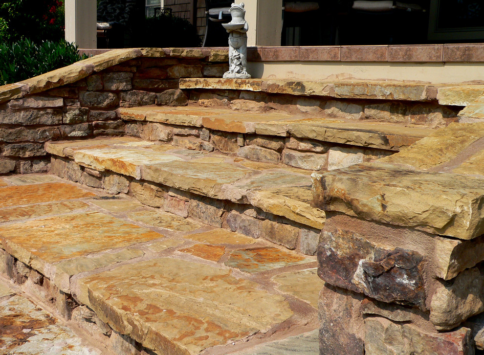 Natural Stone Stairway - Rustic - Porch - Atlanta - by Daco Stone | Houzz