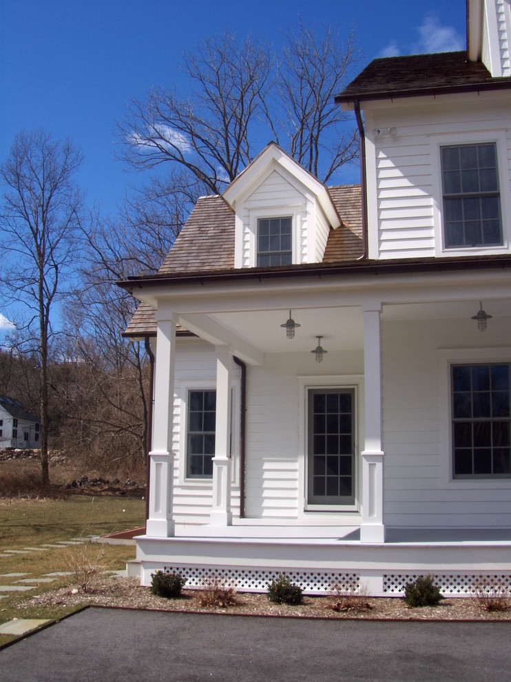New Canaan, CT farmhouse - exterior - Country - Veranda - New York - by ...
