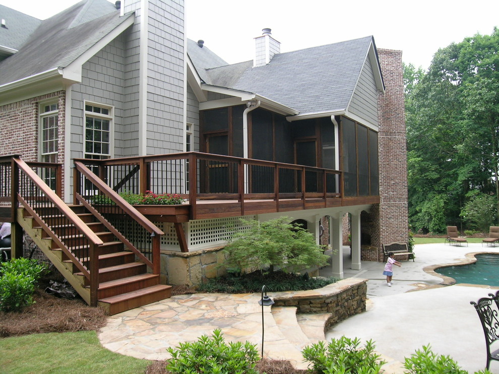 New covered porch and deck - Traditional - Veranda - Atlanta - by ...