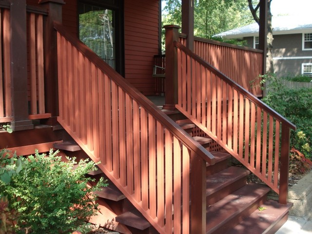 New front porch railings and steps - Traditional - Veranda - Chicago ...