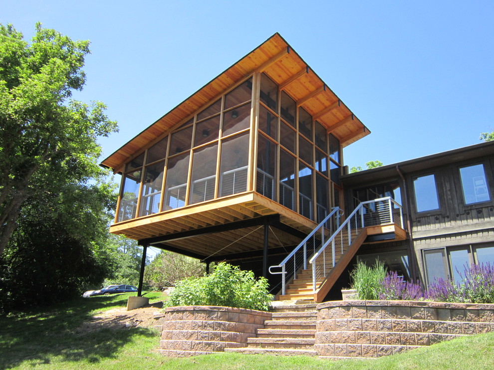 new screened porch - Modern - Porch - Detroit - by Lewis Greenspoon ...