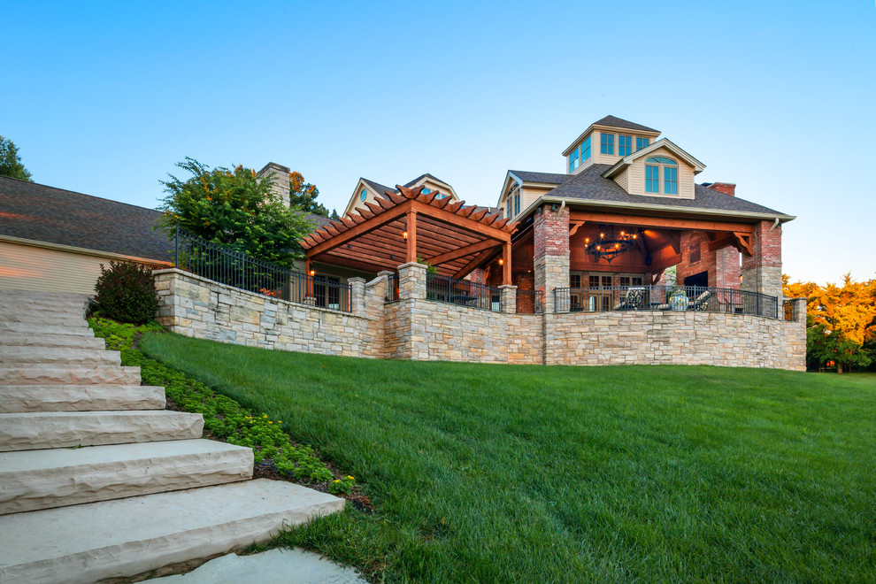 Outdoor Screened Pavilion with Pergola - Rustic - Porch - St Louis - by ...