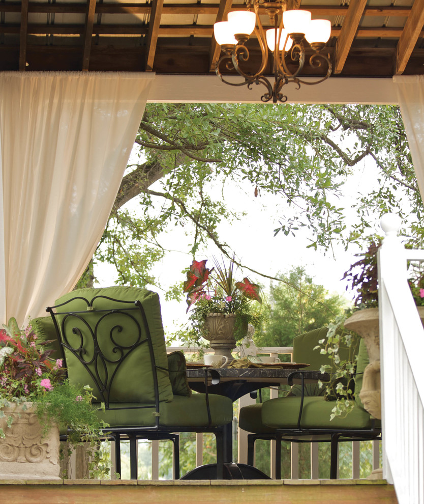 outdoor spring lounge chair made of wrought iron - Traditional - Porch ...