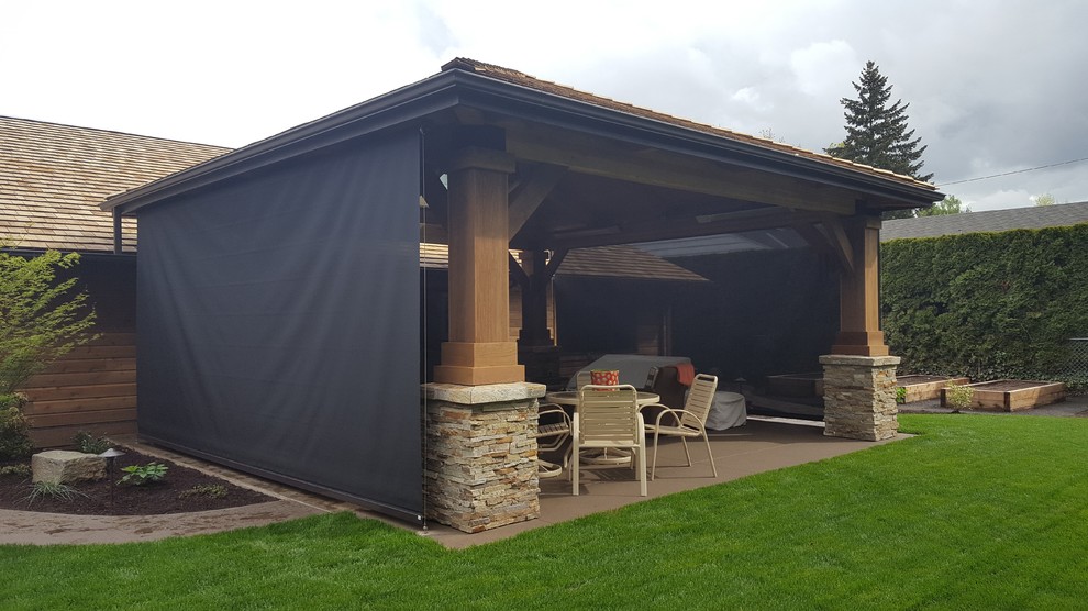 Patio drop screen enclosure - Craftsman - Porch - Portland - by Pike ...