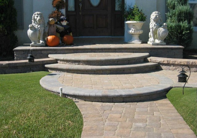 Paver Walks, Landings, and Steps - Traditional - Veranda - Philadelphia ...