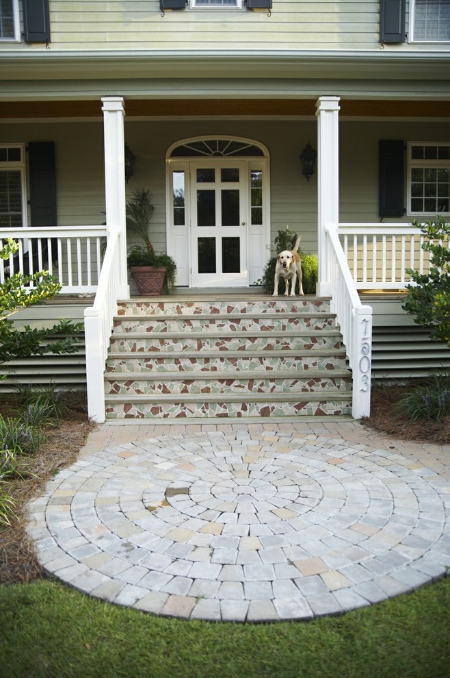 Paver walkways - Beach Style - Porch - Other - by Yardworks, Inc.