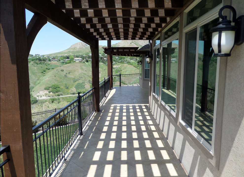 Pavilion with Attached Pergolas Over Porch - Traditional - Porch - Salt ...