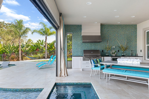 27+ Outdoor Kitchen Backsplash ( FUNCTIONAL & STYLISH ) - Designs