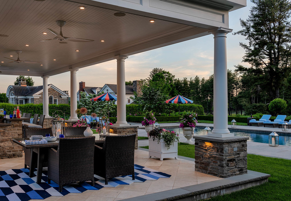 Pool Dining Pavilion - Transitional - Patio - New York - by Crisp ...
