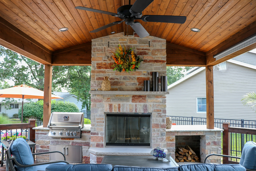 Pool-Side Outdoor Room - Porch - St Louis - by Heartlands Building ...