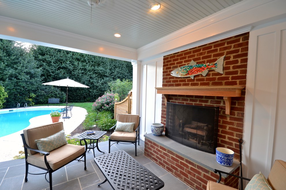 Poolside Porch - Traditional - Porch - Richmond - by Davidson Designs ...