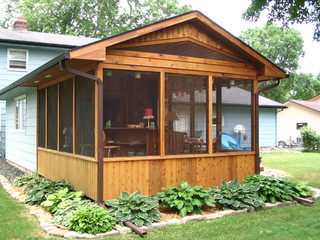Porch Additions - Rustic - Porch - Minneapolis - by Schmidt Homes, Inc ...