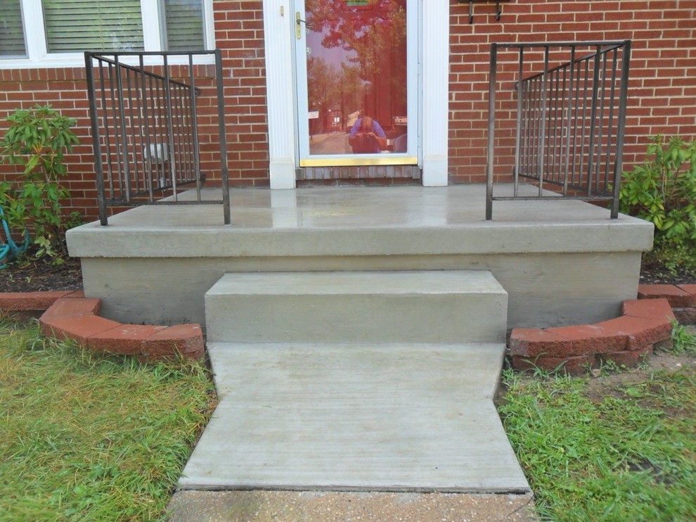 Poured Concrete Porch - Traditional - Porch - Baltimore - by Fick Bros ...