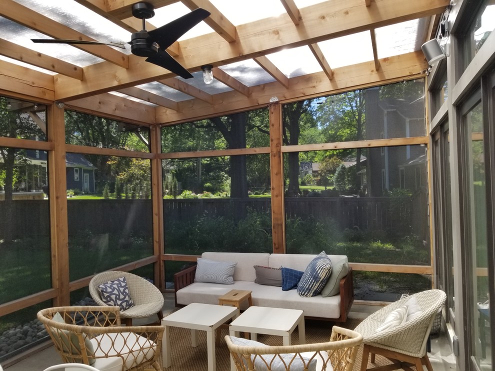 Prairie Village, Open Light, Screened Porch - Transitional - Porch ...