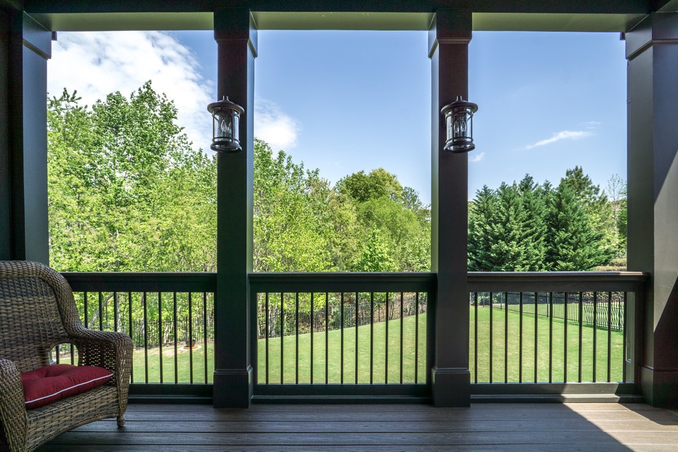 PVC wrapped porch columns - Craftsman - Porch - Atlanta - by Decksouth ...