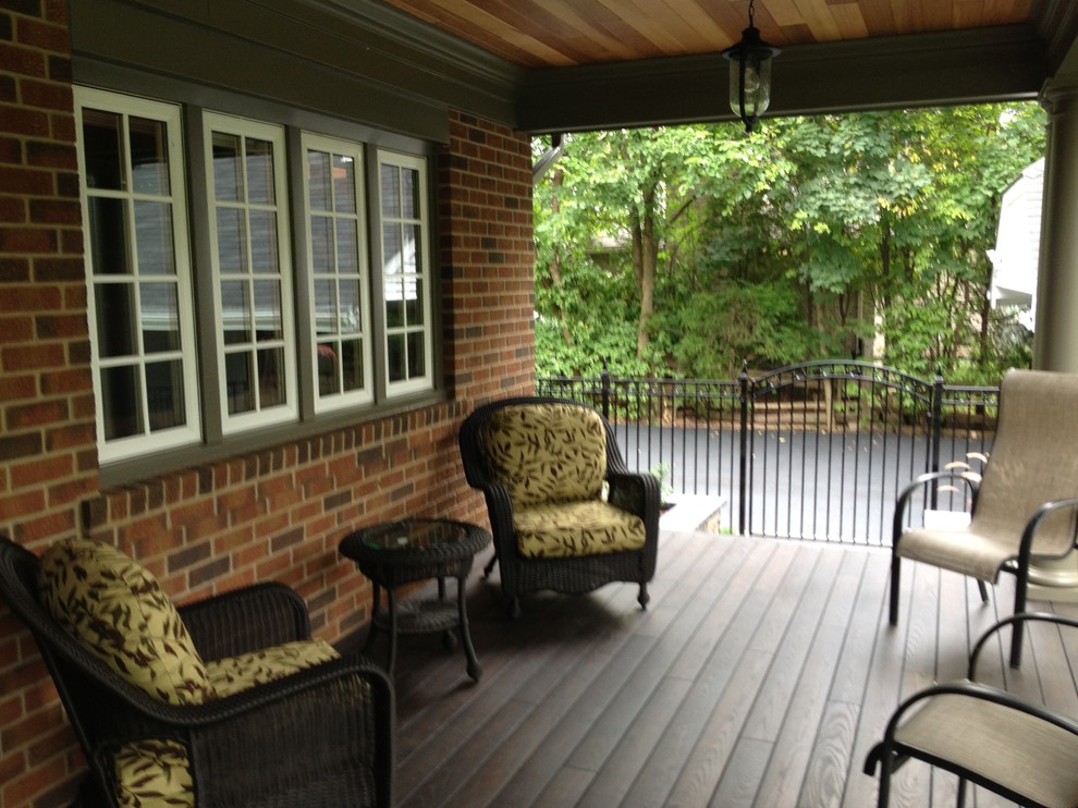 Rear Covered Porch and Exterior Makeover - Traditional - Porch ...