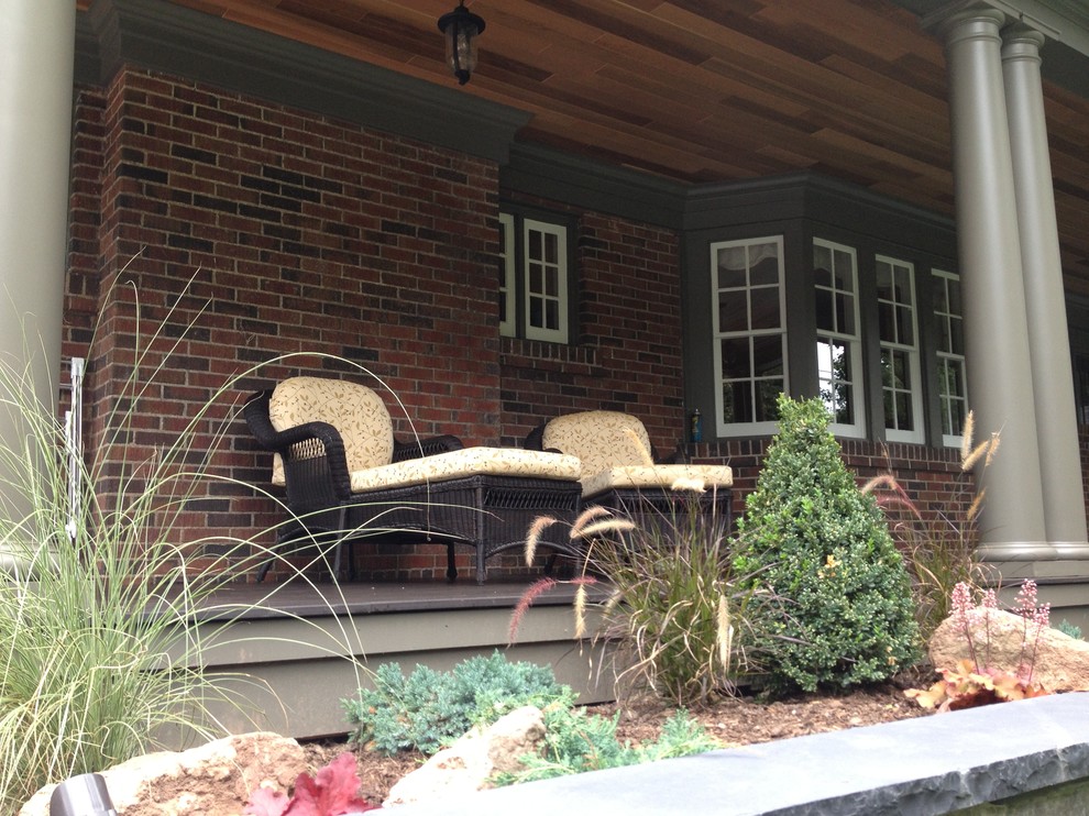 Rear Covered Porch and Exterior Makeover - Traditional - Porch ...