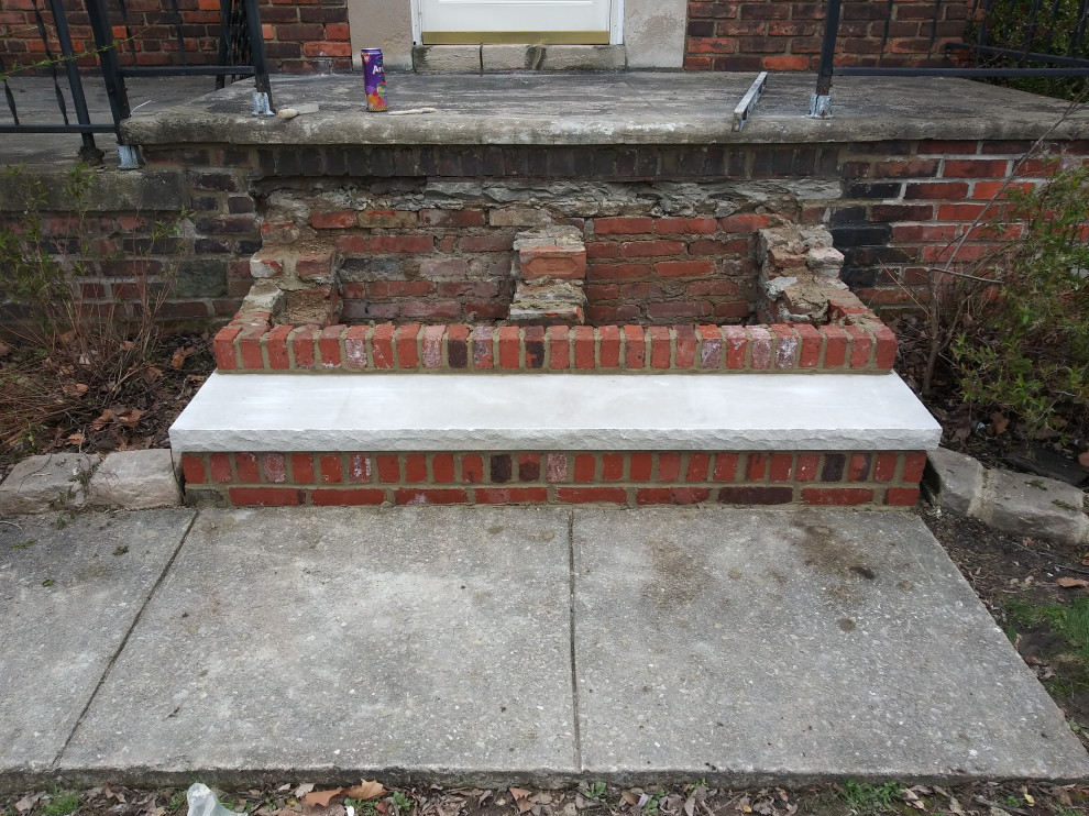 Rebuild West Side Cleveland Brick Front Steps - Modern - Porch ...