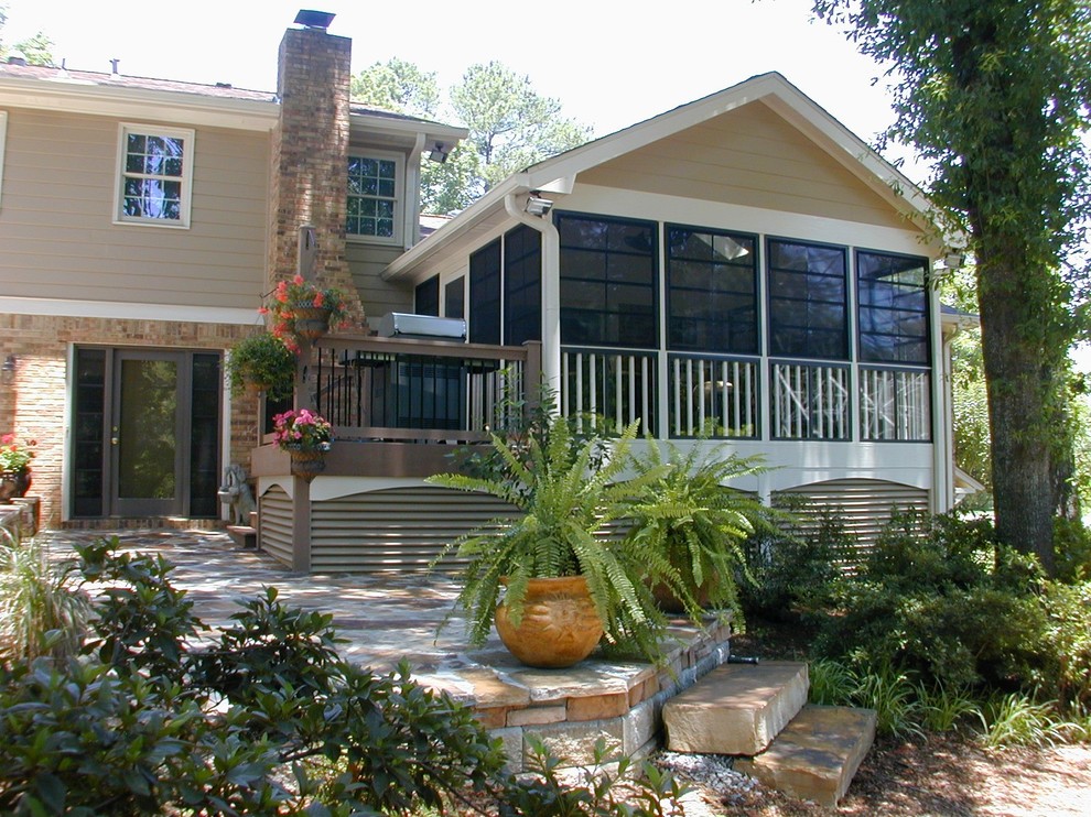 Relaxing Screened-In Porch - Rustic - Porch - Atlanta - by Harbour ...