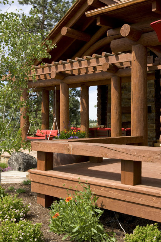 Rocky Mountain Log Homes -The Tunken - Rustic - Porch - Other - by ...