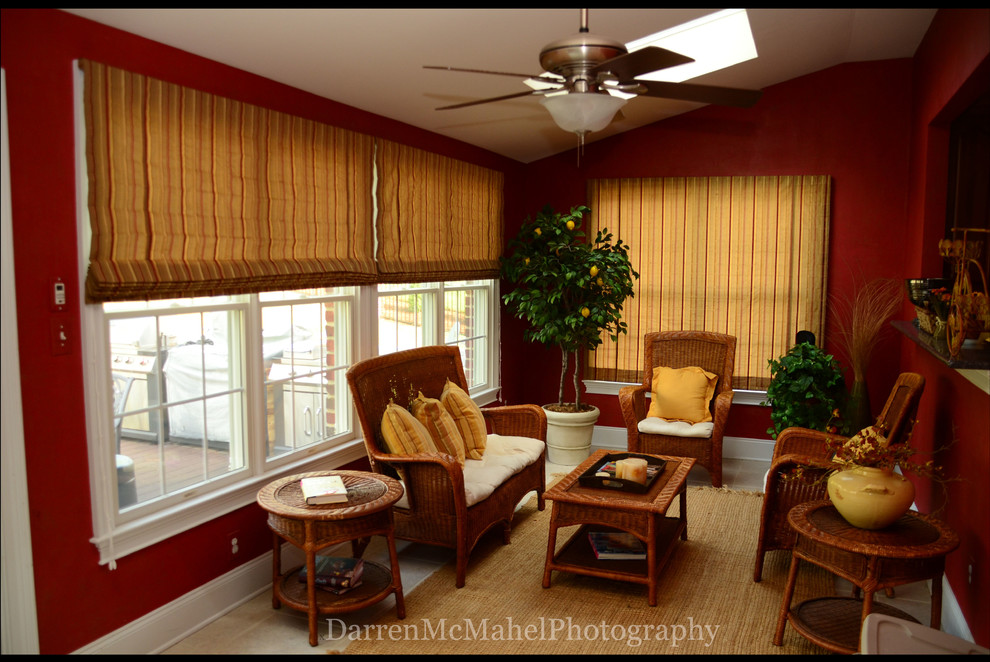 Roman Shades - Traditional - Porch - Raleigh - by BLINDPROS | Houzz