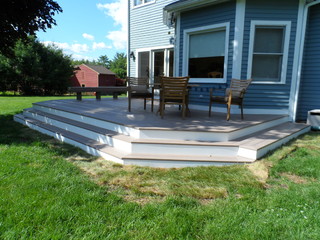 Rot proof Azek deck - Traditional - Porch - Boston - by Livingston ...