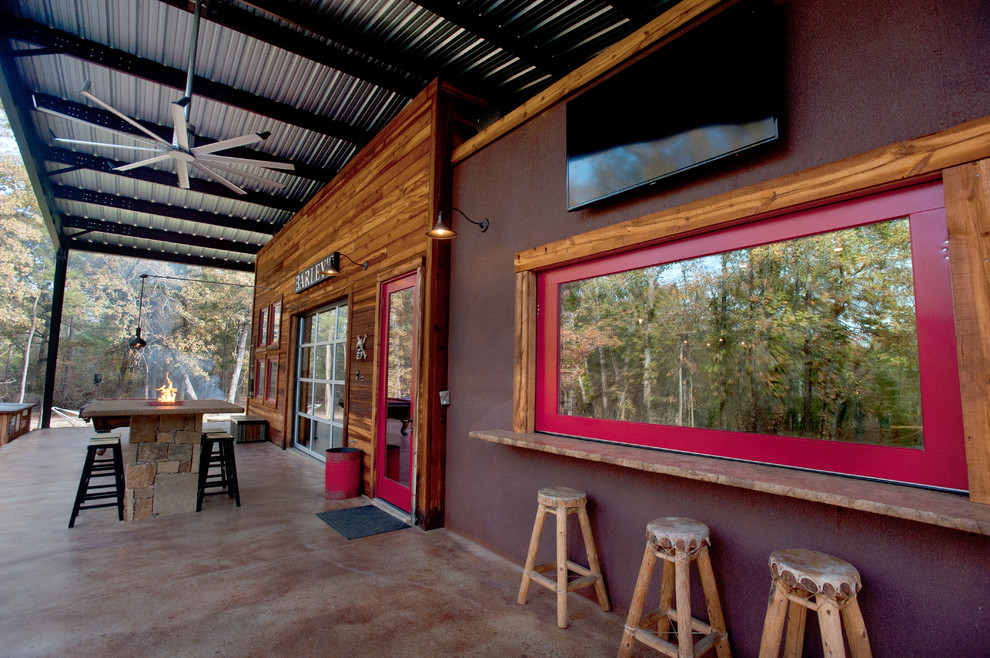 Rustic Modern New Construction - Rustic - Veranda - Dallas - by Wright ...