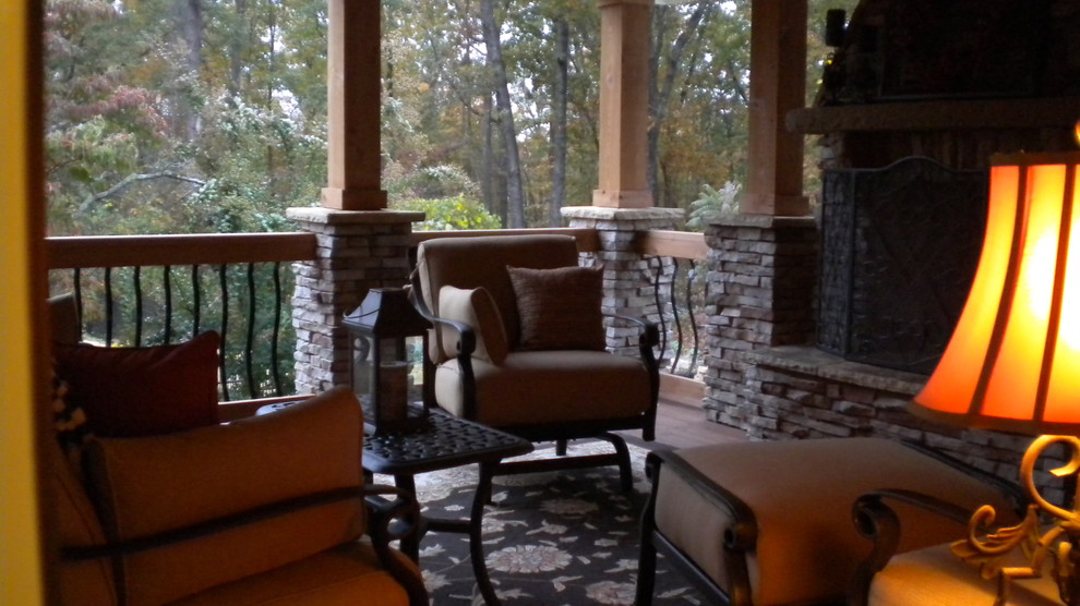 Rustic outdoor room - Eclectic - Porch - Atlanta | Houzz
