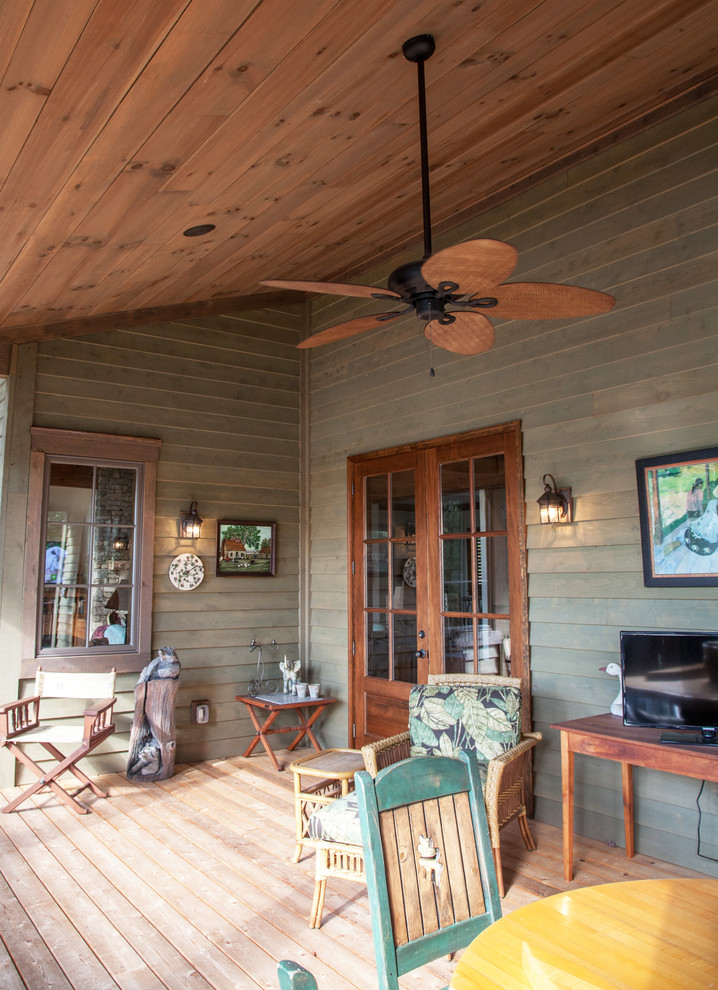 Rustic Rocky Springs Back Porch - Craftsman - Porch - Other - by Alair ...
