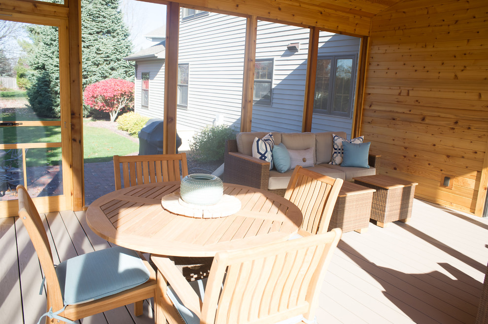 Screen porch & family room - Traditional - Porch - Other - by Interiors ...