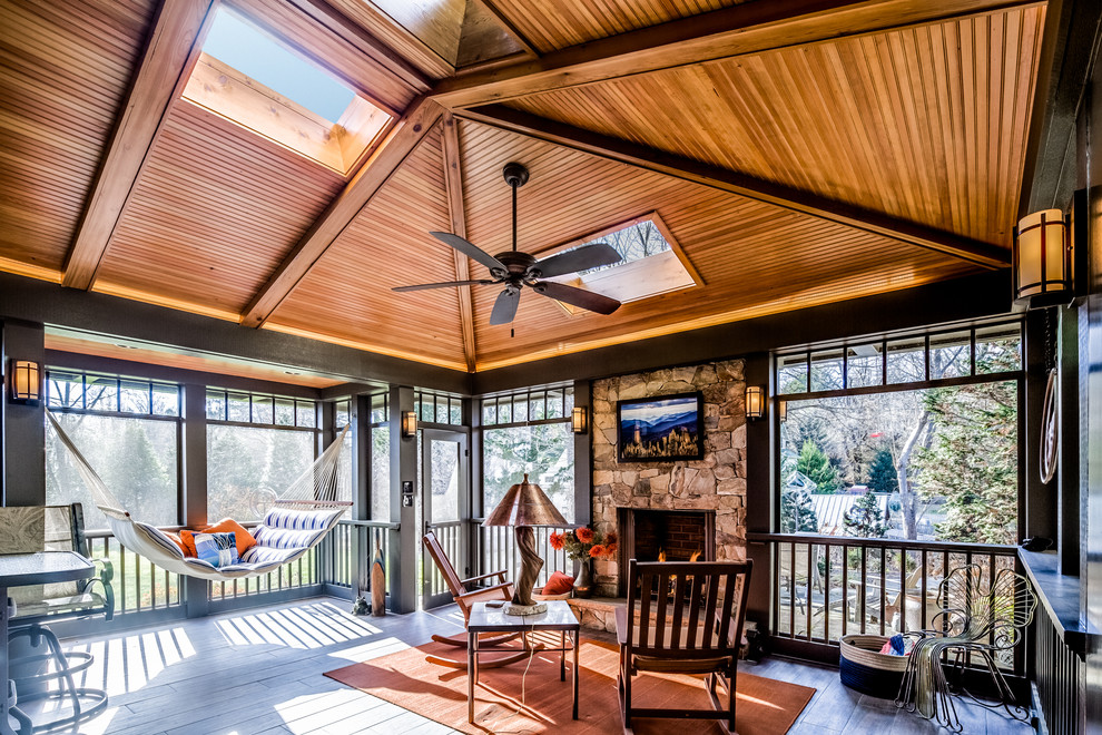 Screened-in Porch with a Sky View - Rustic - Porch - DC Metro - by ...