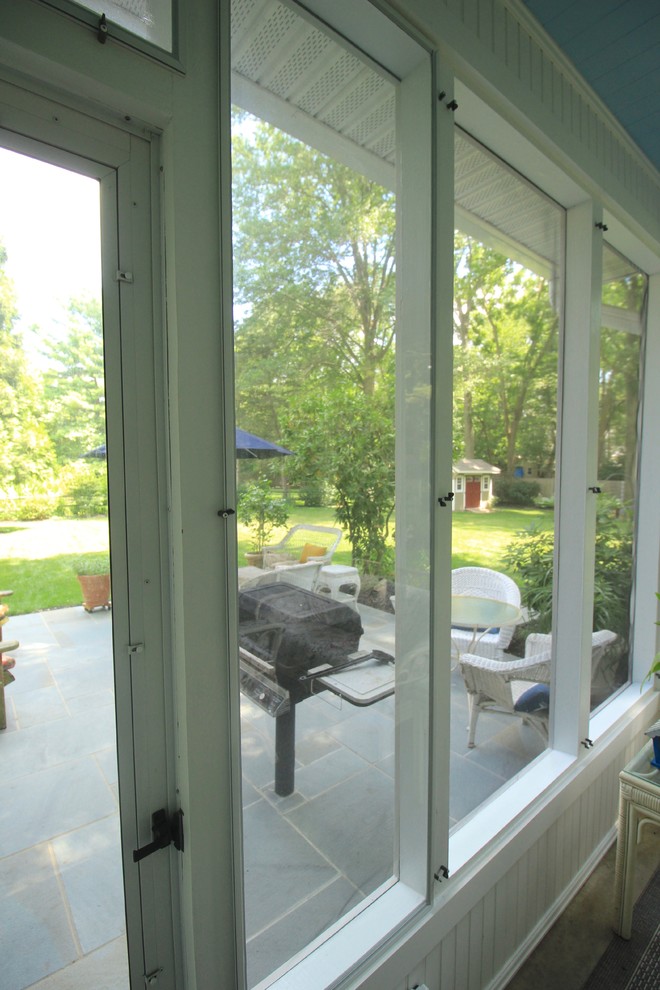Screened-in Porch with Glass Window Inserts - Porch - Philadelphia - by ...