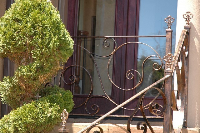 Scroll Wrought Iron Railings - Traditional - Porch - Charlotte - by ...