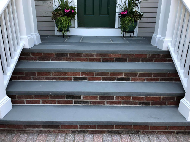 Slate Front Porch & Stairs - Modern - Veranda - New York - by Oasis ...