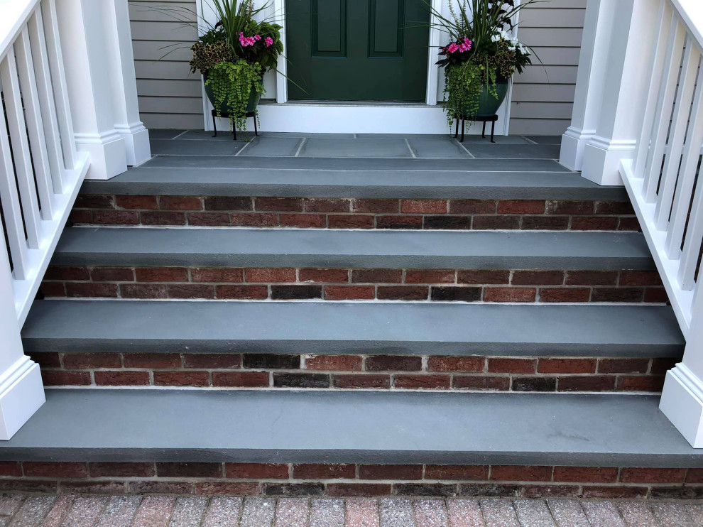 Slate Front Porch & Stairs - Modern - Porch - New York - by Oasis ...