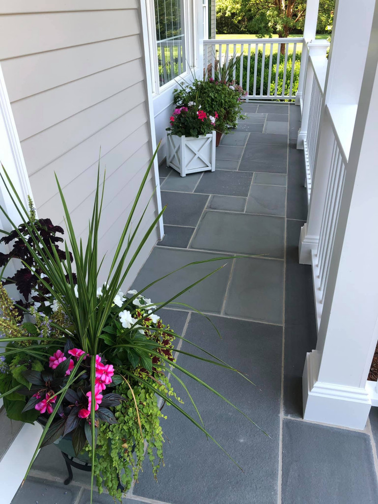 Slate Front Porch & Stairs - Modern - Porch - New York - by Oasis ...