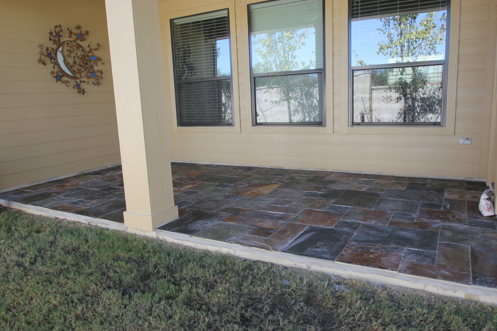 Slate Patio - Rustic - Porch - Austin - by Soleil Floors | Houzz