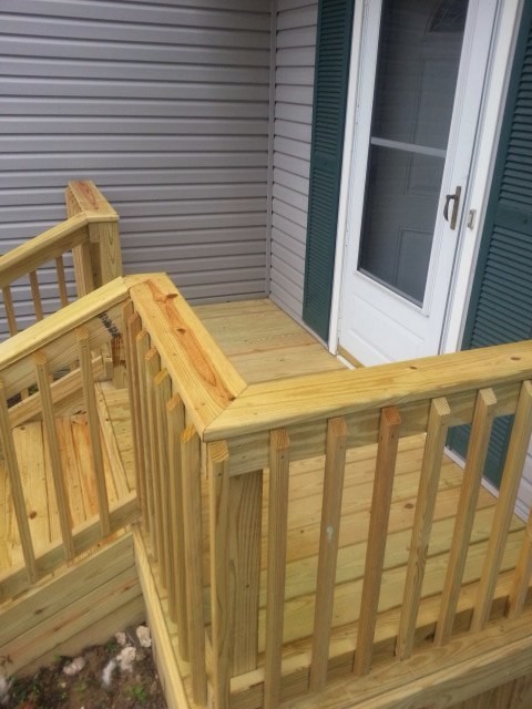 Small Wood Porch - Porch - Cleveland - by Medina Exteriors & Remodeling ...