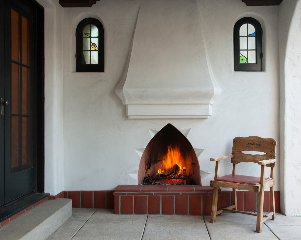Spanish Revival Fireplace - Porch - Los Angeles - by LONGWINTER IMAGES ...