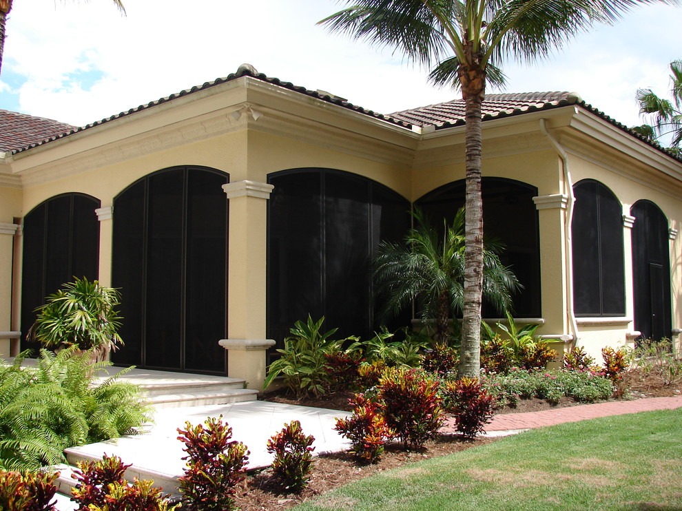 Stainless steel hurricane-security mesh - Traditional - Porch - Tampa ...