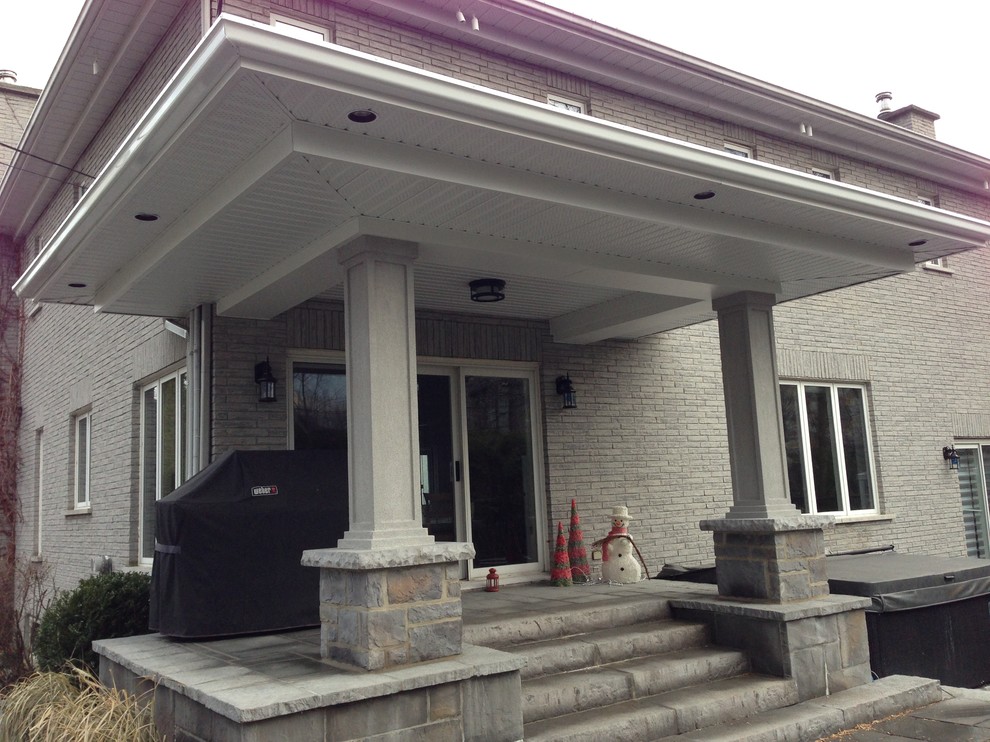 Stone Canopy - Traditional - Porch - Montreal - by AFCON Construction ...