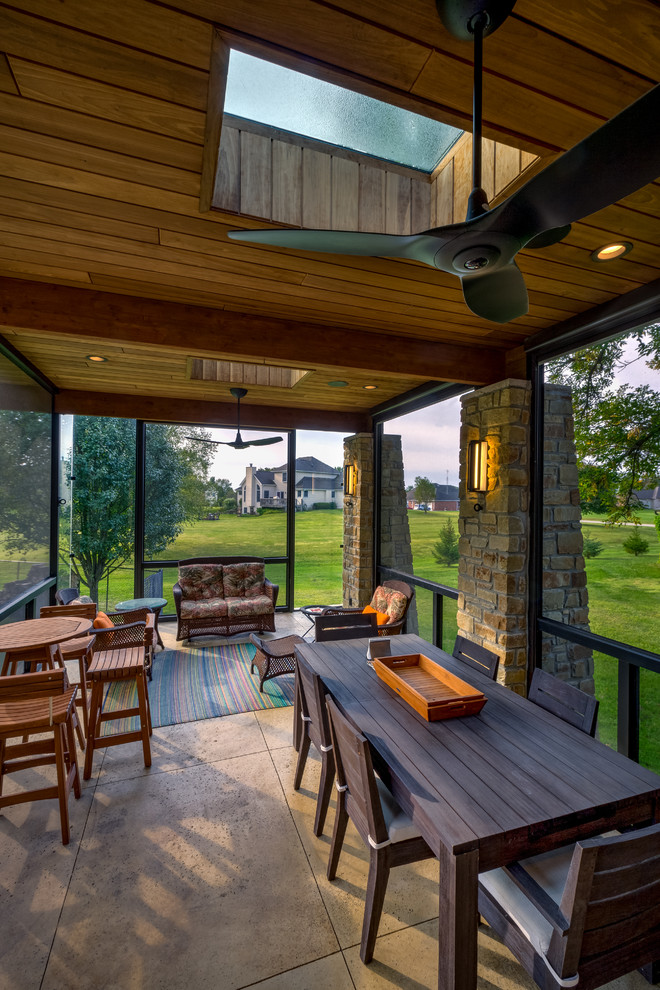 Stone Porch Project - Modern - Porch - Indianapolis - by Tovey-Perry Co ...