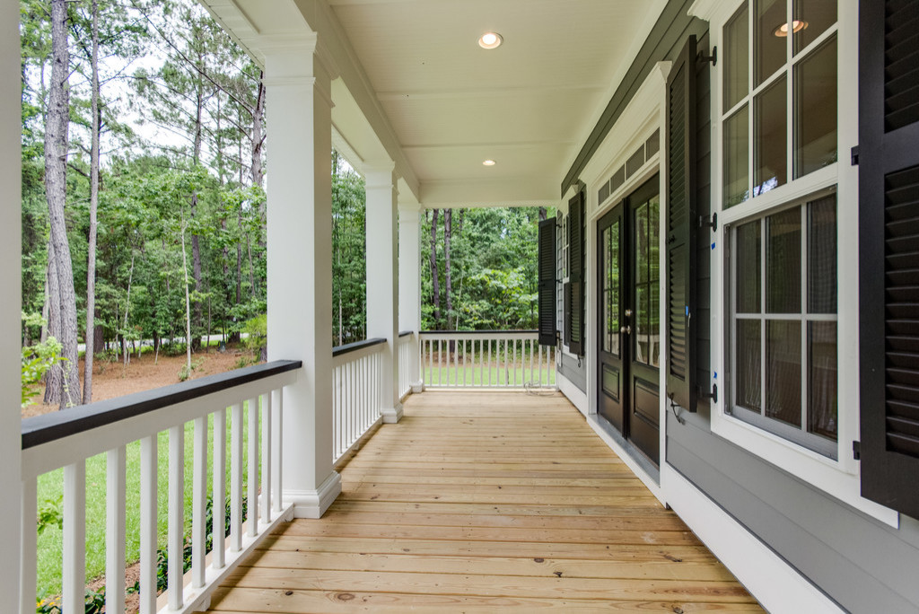 Modern Farmhouse Porch Black Railing