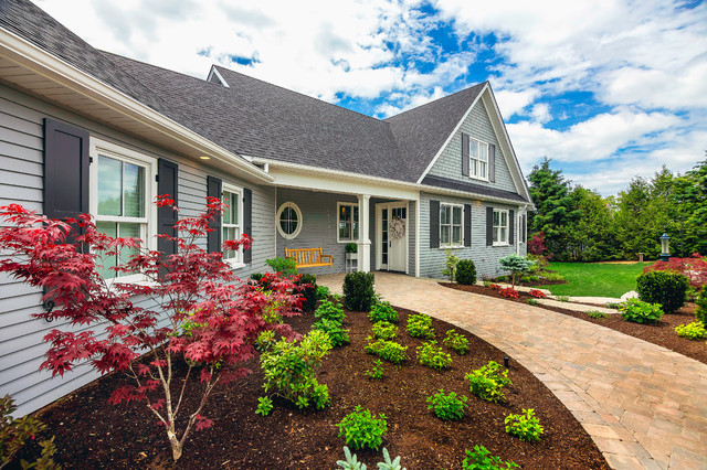 The Heron Gate - Front Walkway & Porch - Coastal - Veranda - Toronto ...