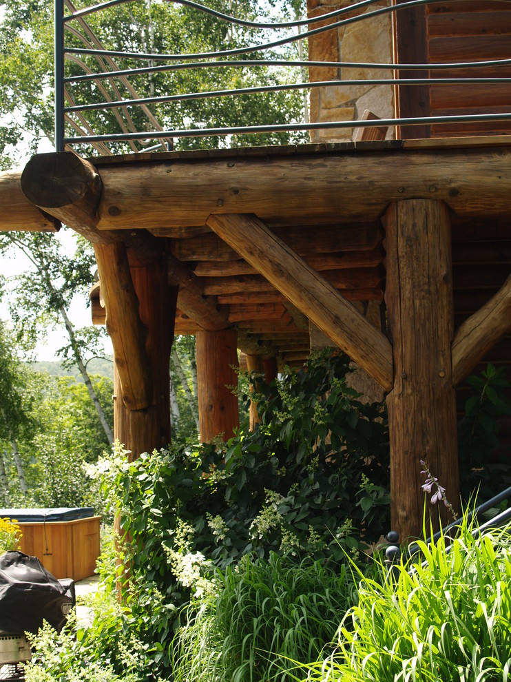 Timber-frame Cedar Deck - Traditional - Porch - Burlington - by ...