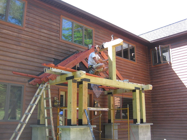 Timber frame Porch - Eclectic - Veranda - Philadelphia - by Gehman ...