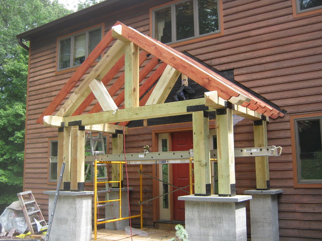 Timber frame Porch - Ecléctico - Porche - Filadelfia - de Gehman Design ...