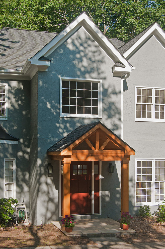 Timber Portico on stucco house - Transitional - Porch - Atlanta - by ...